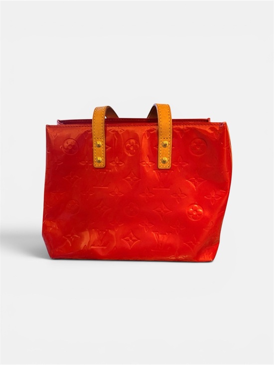 Louis Vuitton | Bags | Louis Vuitton Red Patent Tote With Tan Leather ...